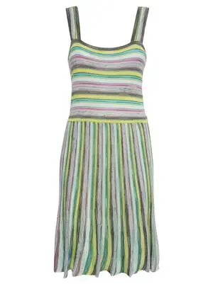 Missoni Striped Sleeveless Knitted Dress - White
