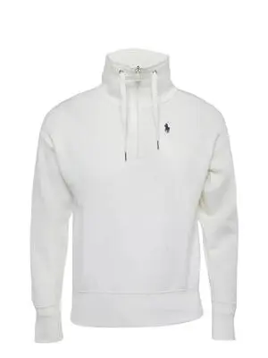 Polo Ralph Lauren Zip-neck Long Sleeve Sweatshirt - White