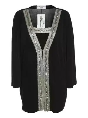 JAMES LAKELAND Embellished Long Sleeve Cardigan - Black