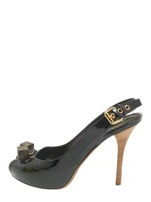 LOUIS VUITTON Dice Peep-toe Slingback Sandals - Brown