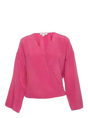 Diane Von Furstenberg Long-sleeved Silk Top - Pink