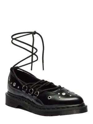 Dr. Martens Elphie Ii Studded Buttero Leather Ballet Flats - Black