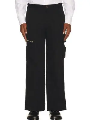 Comme Des Garçons Garment Treated Cargo Pocket Pant - Black
