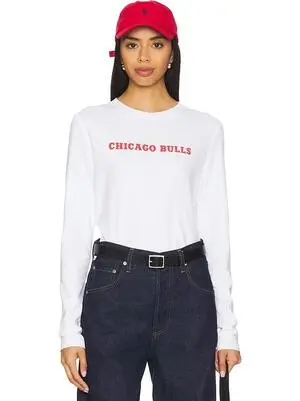 Terez X Chicago Bulls Long Sleeve Baby Tee - White