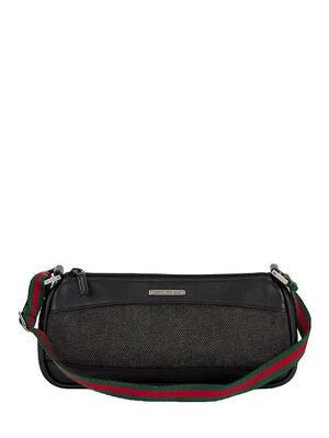 Undefined Gucci Denim Pochette Shoulder Bag - Black