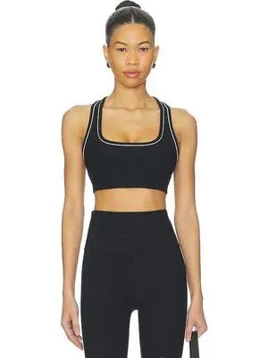 Beyond Yoga Spacedye Ready Sports Bra In Black - Darkest Night