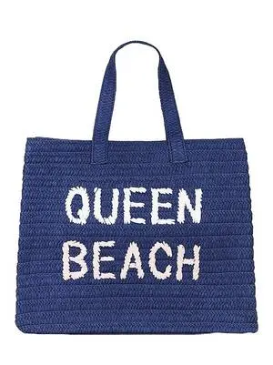 BTB LOS ANGELES Queen Beach Tote - Navy Multi