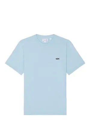Lacoste Heavy Jersey Landscape Crocodile Print T-shirt In Baby Blue - Overview