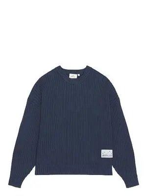 DRMERS CLUB Ribbed Knit Sweater - Navy