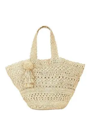 BTB LOS ANGELES Mikala Raffia Tote - Natural