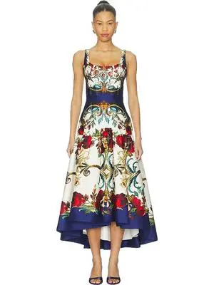 Alice + Olivia Diana Structured Midi Dress - Gilded Rose