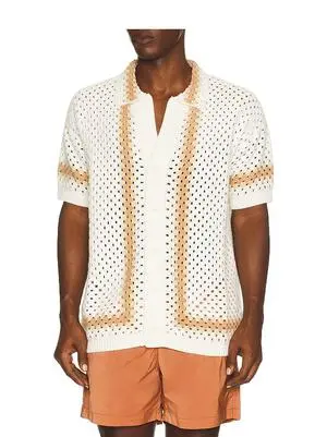 Frescobol Carioca Marques Crochet Cardigan Shirt - Ivory