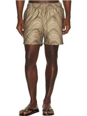 Frescobol Carioca Rio Jacquard Fibra Swim Short - Khaki