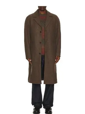 LES DEUX Nicko Melange Wool Coat - Mountain Grey Melange
