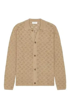LES DEUX Eloi Knit Shirt - Dark Sand