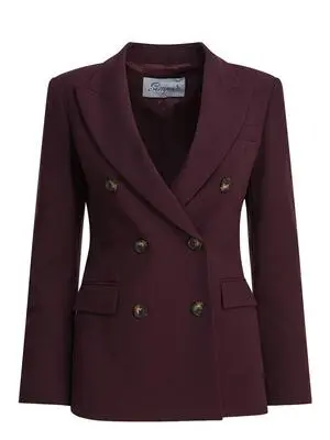 SEMPER Double-Breasted Blazer Red