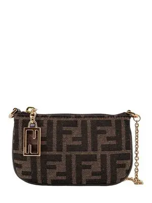 Fendi Ff Fabric Coin Purse - Brown