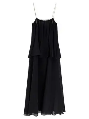 CHLOÉ Flounced Silk Long Dress