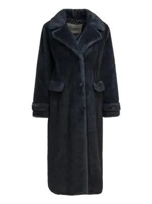 Herno Long Faux Fur Coat - Grey