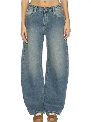 Abrand Denim Barrel Jeans - Blue