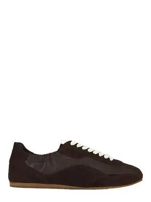 Simkhai Eden Elasticized Leather Combo Sneaker Brown