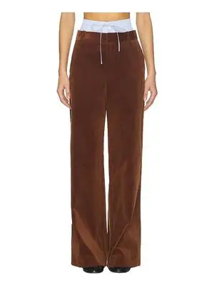 Monse Double Waistband Corduroy Pant Brown