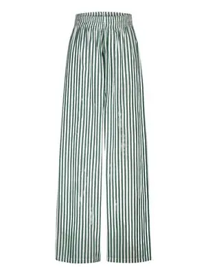 PARAMIDONNA Cora Striped Trousers - White