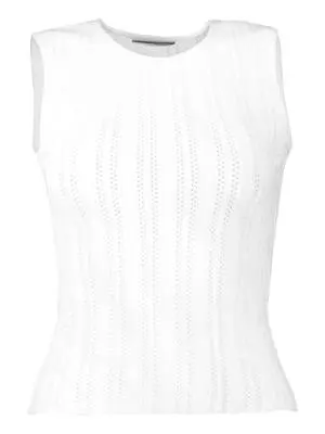 Adam Lippes Brynn Openwork Top - White