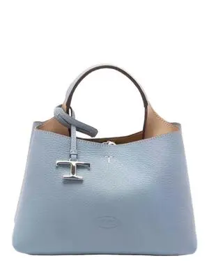 TOD'S T-charm Leather Tote Bag - Blue