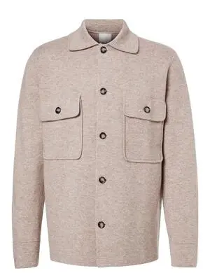 ALLUDE Wool And Cashmere Overshirt - Beige