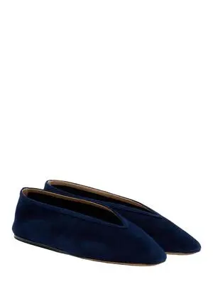 Le Monde Beryl Luna Suede Ballet Flats - Blue