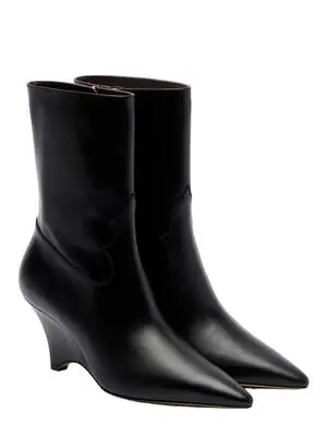 Le Monde Beryl Camille 70 Leather Boots - Black