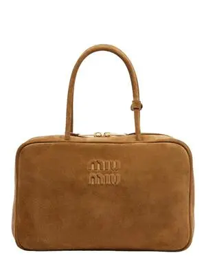 MIU MIU Beau Large Suede Top-Handle Bag