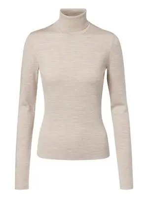 Gabriela Hearst Wool, Cashmere, And Silk Turtleneck Top - Beige