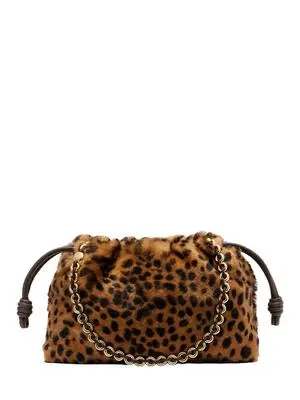 Loewe Flamenco Medium Calf Hair Shoulder Bag - Brown