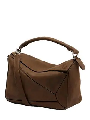 Loewe Puzzle Small Leather Tote Bag - Brown