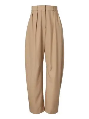 Loewe Wide-leg Wool Pants - Beige