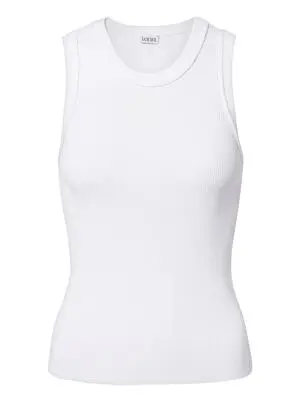 Loewe Anagram Ribbed-knit Tank Top - White