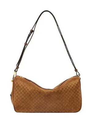 Gucci Half Horsebit Medium Shoulder Bag - Brown