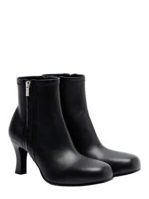 Loewe Bobine 90 Leather Ankle Boots - Black