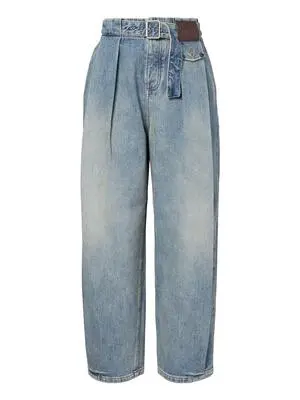 Loewe Pleated Wide-leg Jeans - Blue
