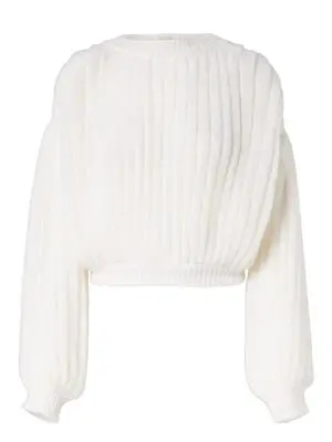 Loewe Mohair And Cotton-blend Sweater - White