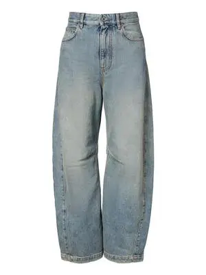 Loewe Anagram Barrel-leg Jeans - Blue