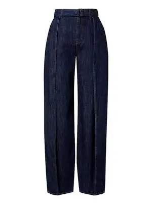 Loewe Belted High-rise Wide-leg Jeans - Blue