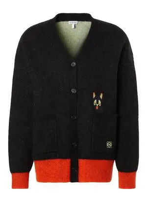 Loewe X Louis Wain Mohair-blend Cardigan - Black