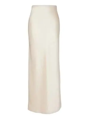 Vince Satin Maxi Skirt - White