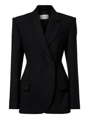 Sportmax Double-breasted Peplum Blazer - Black