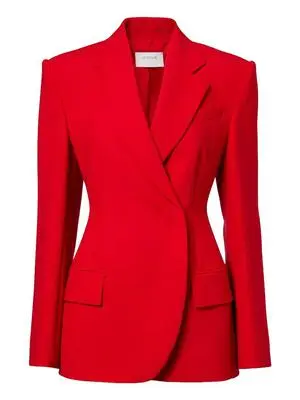 Sportmax Double-breasted Peplum Blazer - Red