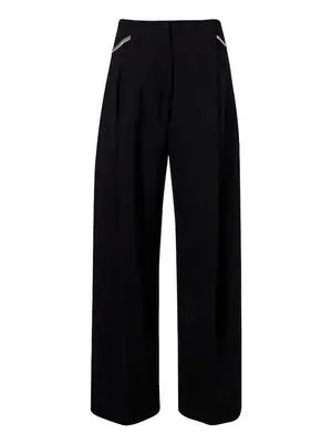 Sportmax Pleated Low-rise Wide-leg Trousers - Black