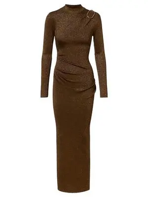 Roland Mouret Knitted Lamé Maxi Dress - Green